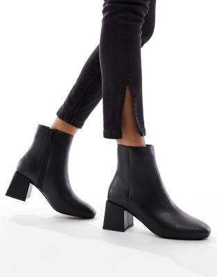 New Look square toe formal boot in black | ASOS