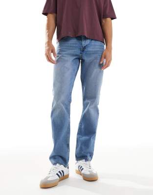 New Look straight fit jeans in authentic blue | ASOS