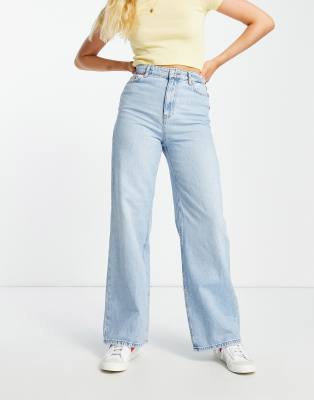 New Look Wide Leg Dad Jean In Light Blue | ModeSens