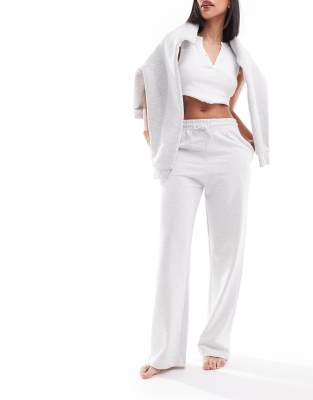 New Look wide leg trackies in grey | ASOS