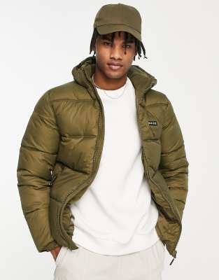 Nicce expo padded jacket in green | ASOS