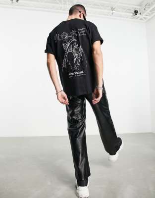 Night Addict anime back print t-shirt in black | ASOS