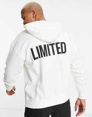 Night Addict Limited Back Print Hoodie In Cream-white | ModeSens