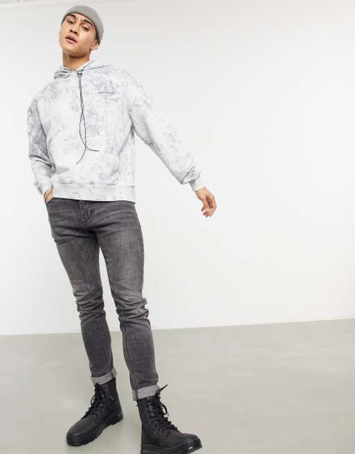 Night Addict oversized hoodie with chart back print in tie dye | ASOS