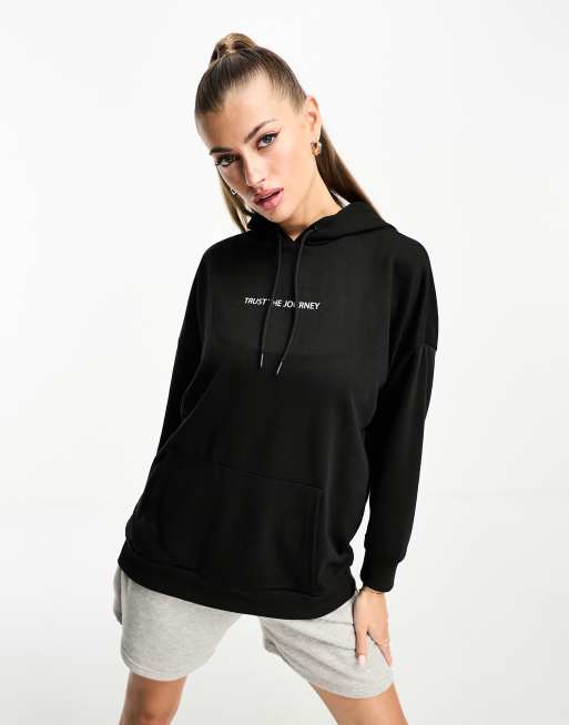 Night Addict oversized hoodie with journey print in black | ASOS