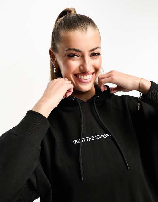 Night Addict oversized hoodie with journey print in black | ASOS