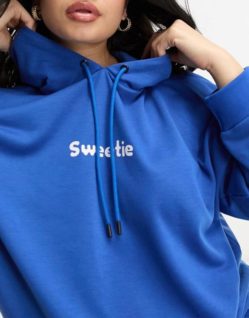Night Addict Plus oversized hoodie with sweetie print in blue | ASOS