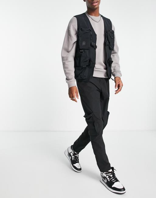 Night Addict tapered elasticated utility pants with cuff adjusters in ...