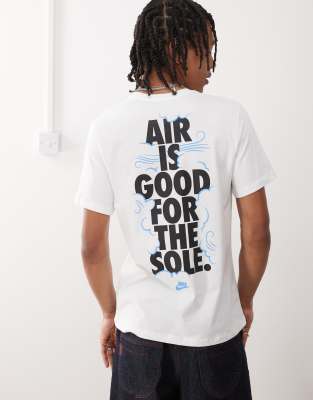 Nike Air back print graphic t-shirt in white | ASOS