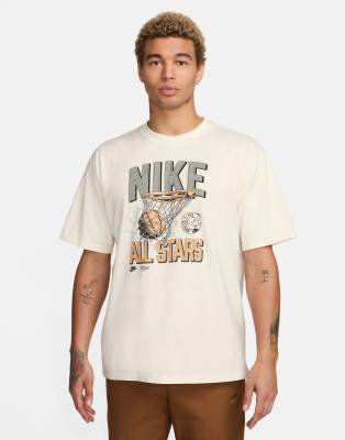 Nike All Stars graphic T-shirt in off white | ASOS
