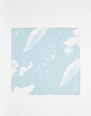 Nike Basketball - Jordan Flight - Bandana met print in lichtblauw | ASOS