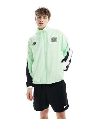 Nike Basketball Starting 5 woven jacket in green | ASOS Nike Basketball Starting 5 woven jacket in green | ASOS