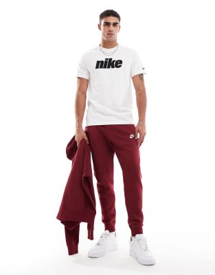 Nike Block 2.0 logo t-shirt in white | ASOS