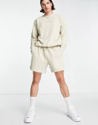 Nike Club french terry loop back shorts in rattan | ASOS