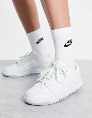 Nike Dunk Low Next trainers in white and barely green | ASOS