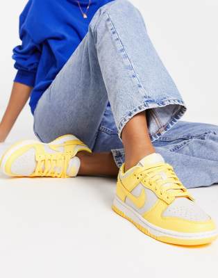 Nike Dunk trainers in bone and citrus | ASOS