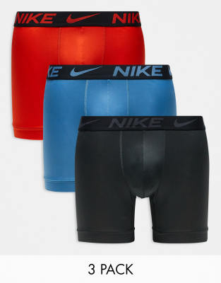 Nike Essential Microfibre 3 pack boxer brief in orange/blue/grey | ASOS