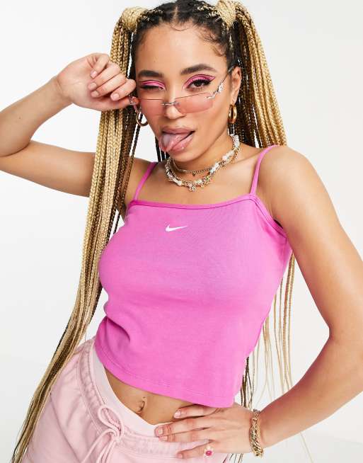 Nike Essentials cami tank top in pink | ASOS