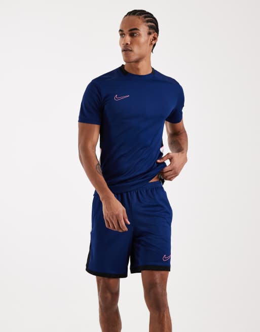 Nike Football Academy 25 Dri-FIT shorts in navy and pink | ASOS