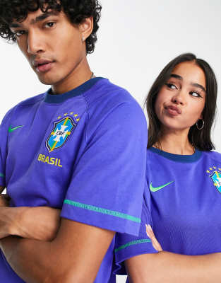 Nike Football Brazil World Cup 2022 travel unisex t-shirt in blue | ASOS