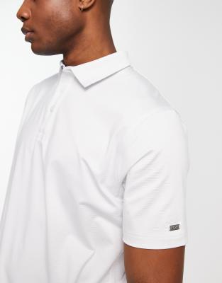 Nike Golf Player Dri-FIT Control stripe polo in white | ASOS