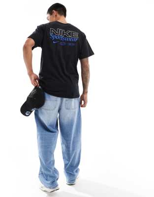 Nike graphic back print t-shirt in black | ASOS