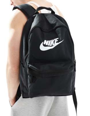 Nike Heritage logo backpack in black | ASOS