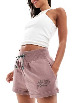 Nike Phoenix fleece high rise short in purple | ASOS