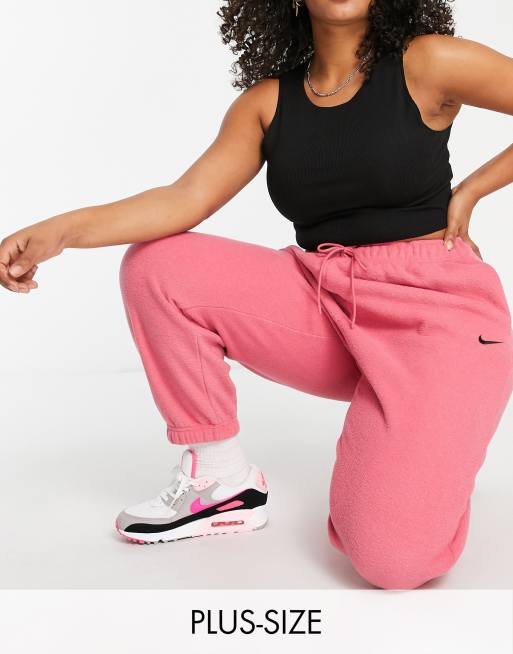 Nike Plus Joggers A Vita Alta Rosa Archaeo Con Logo Nike Piccolo Asos