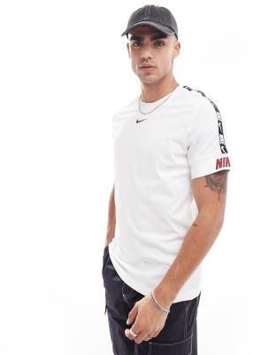 Nike Repeat logo t-shirt in white | ASOS