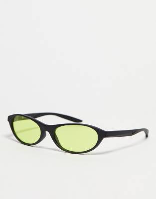 Nike Retro sunglasses with neon green lens in black | ASOS