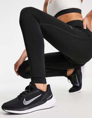 Nike Running Air Winflo 9 trainers in black and white | ASOS