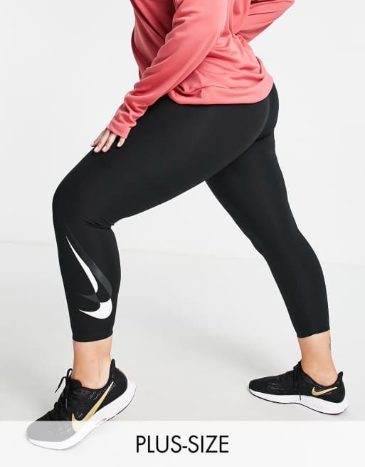 Nike Running Plus - Legging 7/8 avec logo virgule - Noir | ASOS