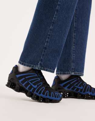 Nike - Shox TL - Sneakers in zwart en reflecterend blauw | ASOS
