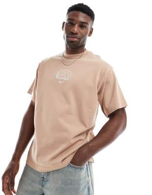 Nike Solo Swoosh graphic t-shirt in brown | ASOS