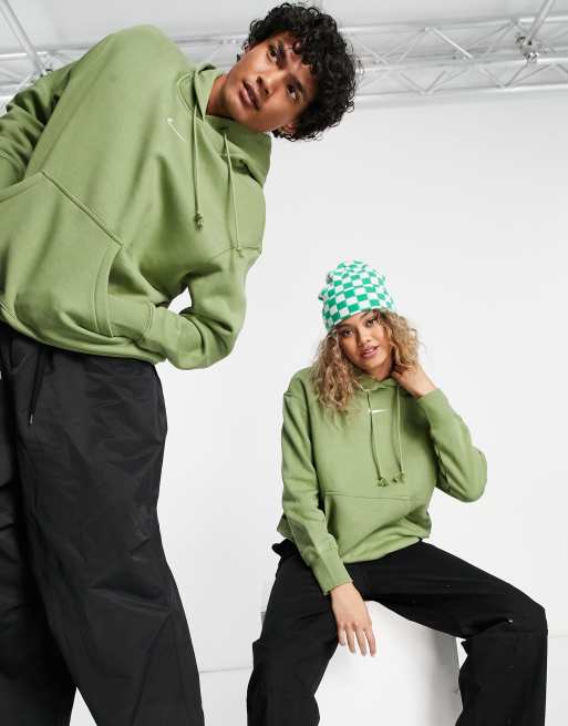 Nike - Sweat à capuche oversize unisexe à enfiler avec petit logo virgule - Vert alligator | ASOS
