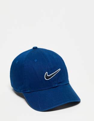 Nike swoosh logo cap in blue | ASOS