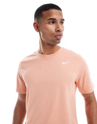 Nike Training Dri-FIT t-shirt in peach | ASOS