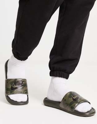 Nike - Victory One - Claquettes à motif camouflage - Olive | ASOS