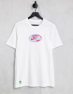 Nike Worldwide Globe Logo T-shirt In White | ModeSens