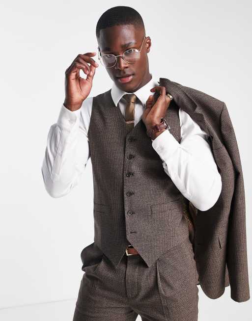 Noak Gilet De Costume Ajusté En Laine Mélangée Stretch Bidirectionnel