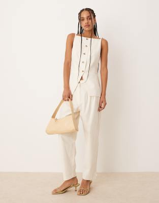 Nobody's Child tailored co-ord in cream | ASOS