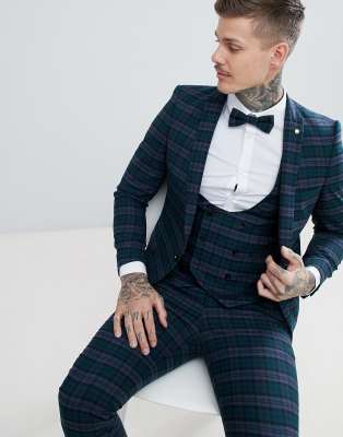 Noose & Monkey Super Skinny Suit Jacket In Tartan Check | ASOS