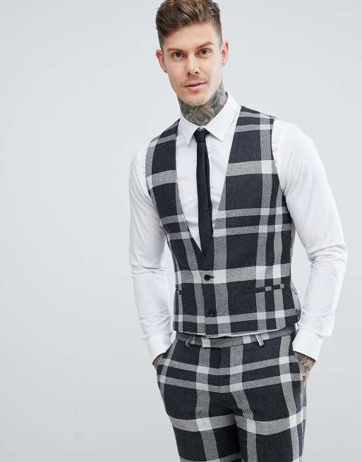 Noose & Monkey Super Skinny Suit In Grey Check | ASOS