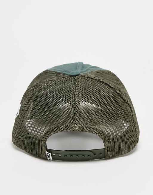 Obey Disobey trucker cap in dark green | ASOS