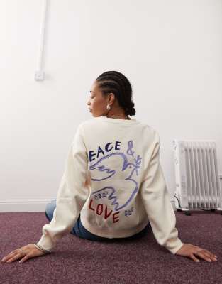 Obey - Peace - Sweat-shirt à motif colombe - Blanc | ASOS