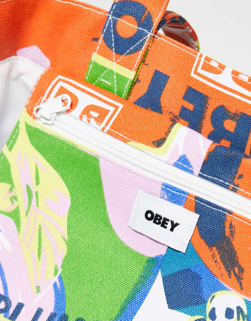 Obey pop print tote bag in multi | ASOS