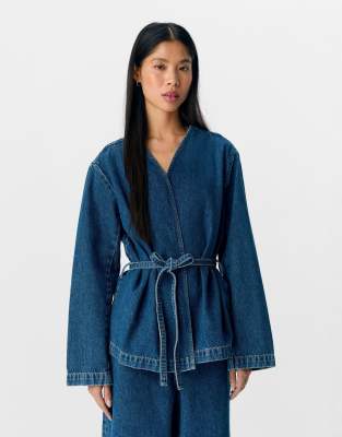 Object Blazer in medium blue denim | ASOS