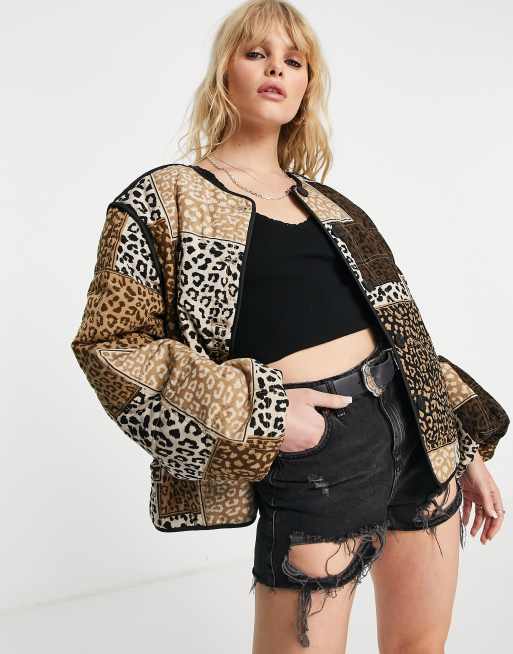 Object bomber jacket in mixed animal print | ASOS