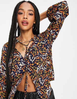 Object - Kat - Blouse met print in multi | ASOS